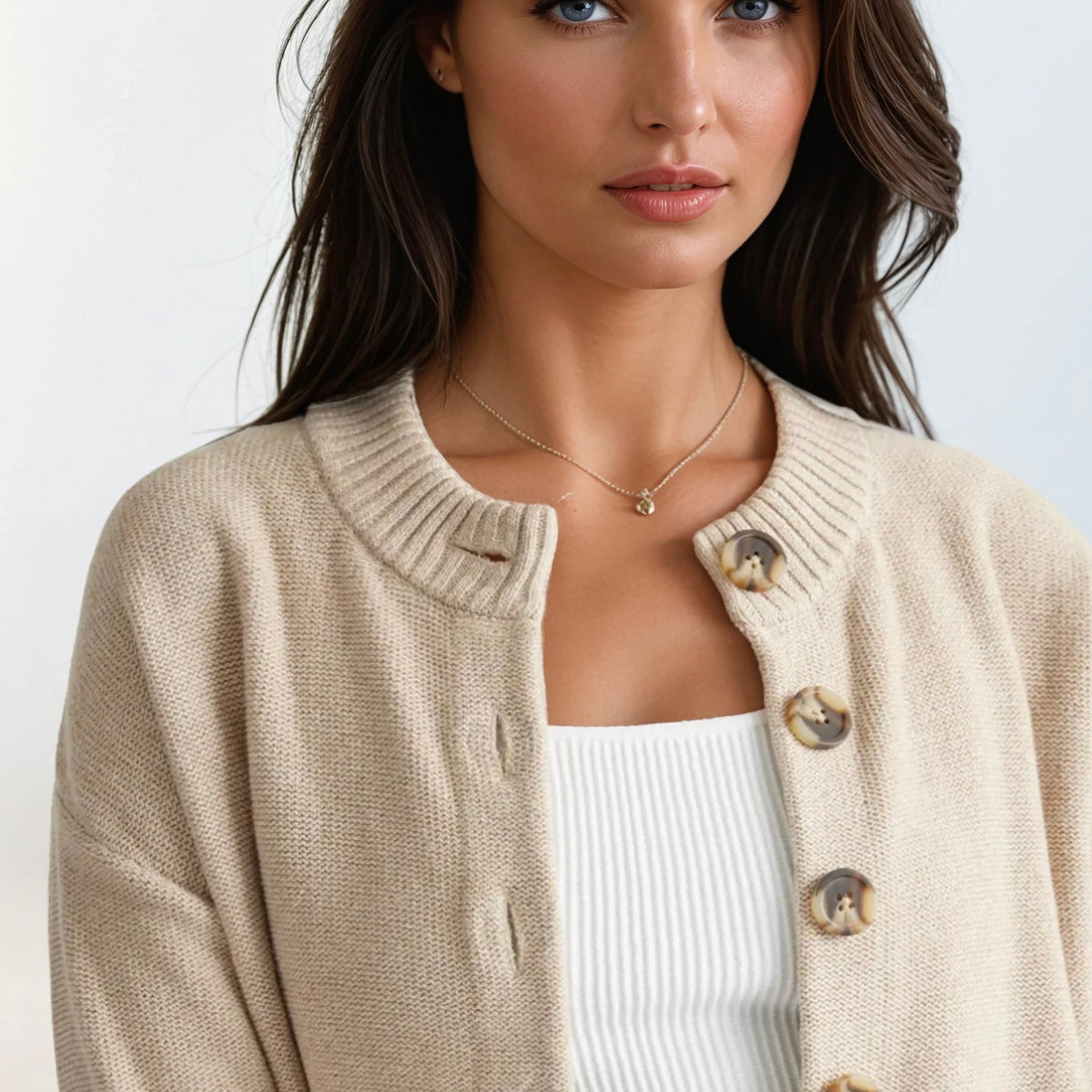 Sudenhaus 100% Organic Cotton Cardigan - Sandstone